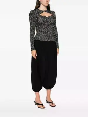 MAR DE MARGARITAS Floral-print Lace-trim Blouse