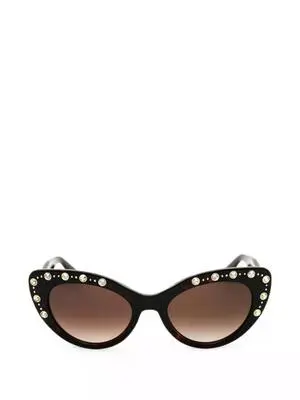 Guess Crystal-embellished Cat-eye Sunglasses - Brown