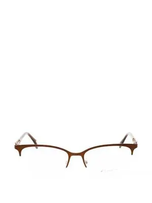 EMOZIONI Half-rim Rectangle-frame Glasses - Brown