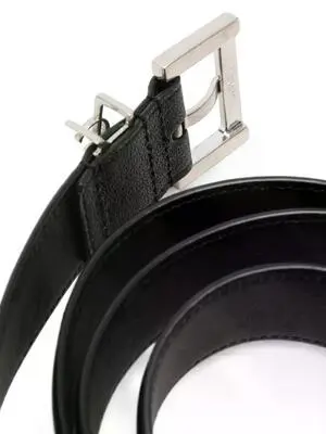 Saint Laurent Cassandre Belt In Smooth Leather