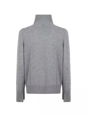 ALLUDE High-neck Cashmere Sweater - Grey