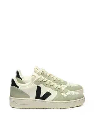 VEJA V-10 Leather Sneakers - Neutrals