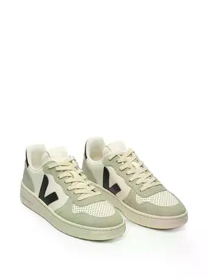 VEJA V-10 Leather Sneakers - Neutrals