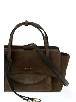HIDESINS Small Flap Logo-stamp Suede Tote Bag