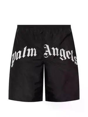 Palm Angels Logo-print Swim Shorts - Black