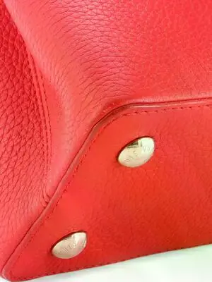 LOUIS VUITTON Capucines Bag Leather Pm Satchel - Red