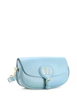 Dior Bobby Flap Bag Leather East West Crossbody Bag - Blue
