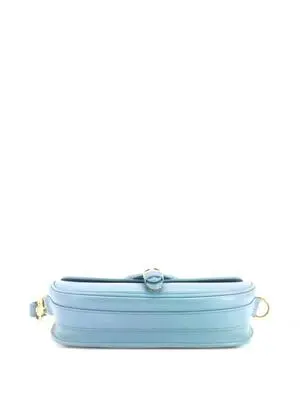 Dior Bobby Flap Bag Leather East West Crossbody Bag - Blue