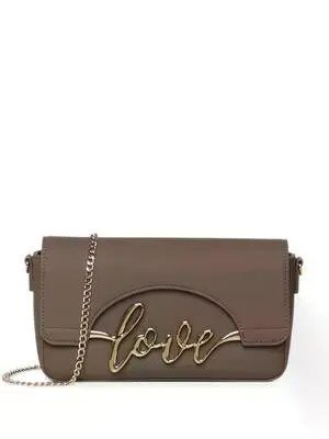 Moschino Logo-plaque Shoulder Bag - Brown