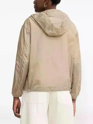 Armani Exchange Hooded Logo-patch Jacket - Neutrals