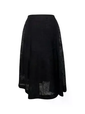 3.1 Phillip Lim Organza Fil Coupé Midi Skirt - Black