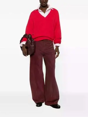 Max Mara V-neck Sweater - Red