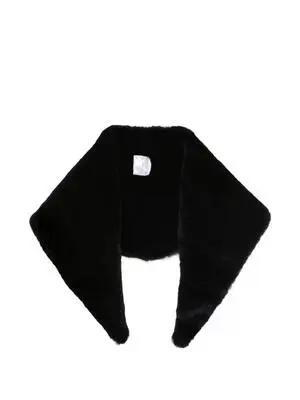 Nour Hammour Sena Shearling Scarf - Black