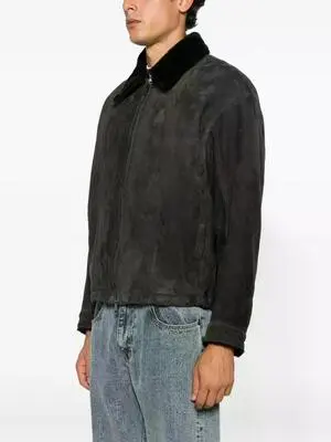 GIORGIO BRATO Shearling-collar Suede Jacket