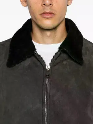 GIORGIO BRATO Shearling-collar Suede Jacket