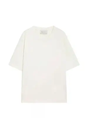 AMI Paris White Cotton T-shirt With Embossed De Coeur - Neutrals