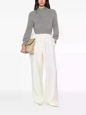 Ermanno Scervino Lace-trimmed Cropped Sweater