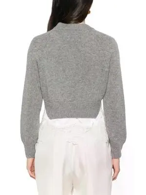 Ermanno Scervino Lace-trimmed Cropped Sweater