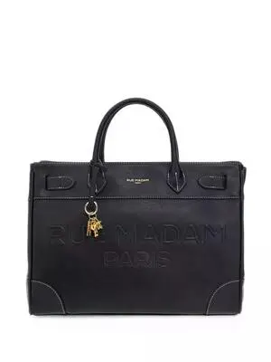 RUE MADAM PARIS Maison Logo-embossed Contrast-stitched Tote Bag
