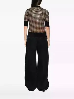 Ermanno Scervino Check-pattern Sequin-embellished Sweater