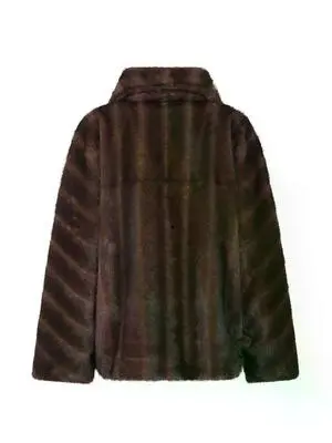 SWORD 6644 Faux-fur Double-breasted Jacket