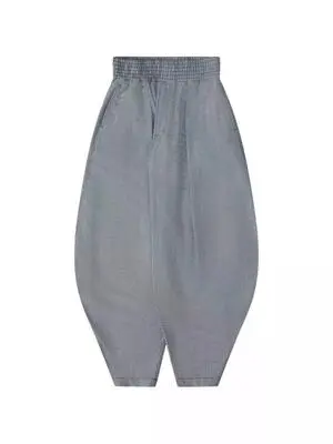 Comme Des Garçons Houndstooth-pattern Balloon Trousers - Grey