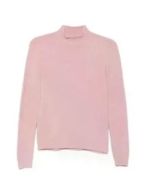 VELA SHOP High-neck Rib-trimmed Sweater