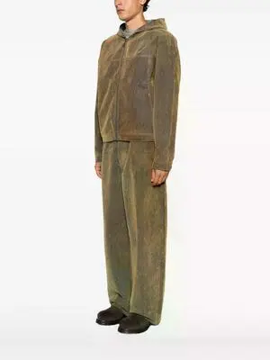 DAILY PAPER Acid-wash Hooded Jacket - Brown