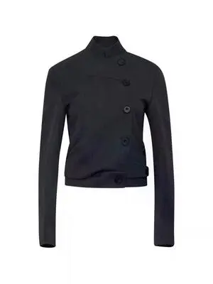 OPEN YY Asymmetric Button-fastening Jacket