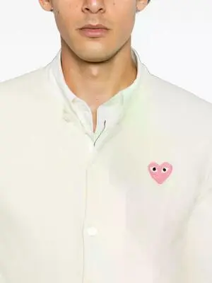 Play Comme Des Garcon Heart-patch Cardigan