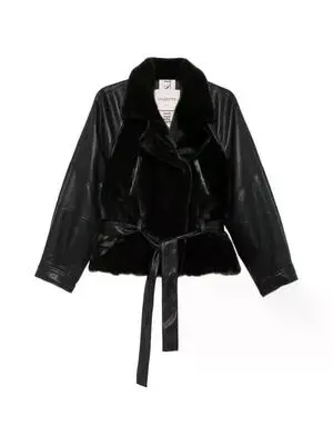 VALENTINI 1972 Faux-fur Belted Jacket - Black