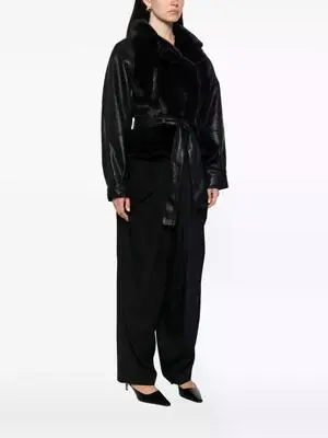 VALENTINI 1972 Faux-fur Belted Jacket