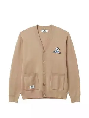 CHOCOOLATE Logo-patch Button-up Cardigan - Neutrals