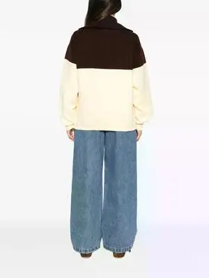 Loewe Anagram-embroidered Colour-block Sweater - Neutrals