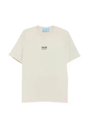 11 11 L.U.C.K. Logo-print T-shirt - Neutrals
