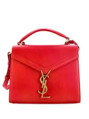 Saint Laurent Cassandra Top Handle Bag Leather Mini Shoulder Bag Red