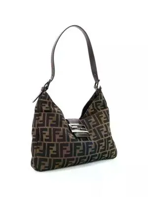Fendi Vintage Pocket Zucca Canvas Medium Shoulder Bag