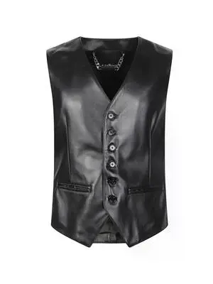John Richmond Leather Outerwear For Men