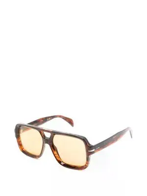 DB EYEWEAR BY DAVID BECKHAM Tortoiseshell-effect Square-frame Sunglasses