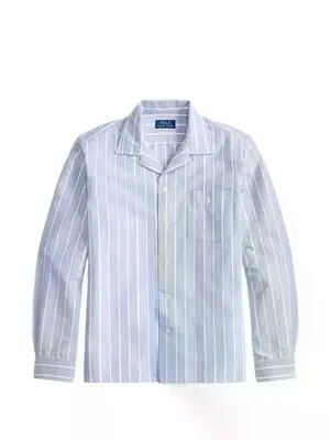 Polo Ralph Lauren Classic-fit Striped Oxford Camp Shirt - Blue
