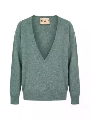 Plan C V-neck Sweater - Grey
