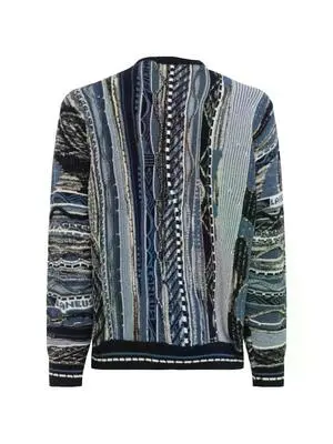 LANEUS Jacquard-knit Boxy Sweater