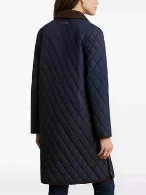 Ralph Lauren Quilted Crest-patch Jacket - Blue