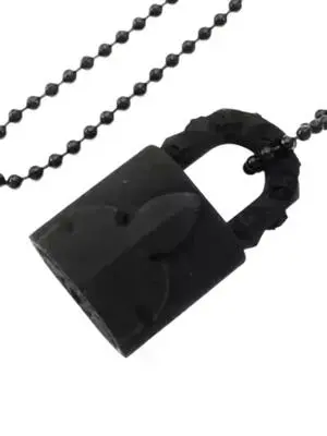 Chrome Hearts Padlock Flerknee Necklace - Black