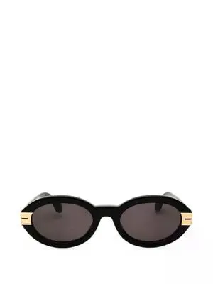 Palm Angels Harmony Oval-frame Sunglasses - Black