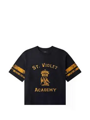 PURPLE BRAND St. Violet Graphic-print Jersey T-shirt - Black