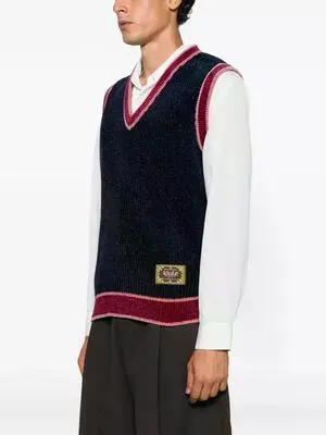 Drole De Monsieur Horse-patch V-neck Vest