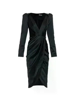 Balmain Draped Mini Dress - Black