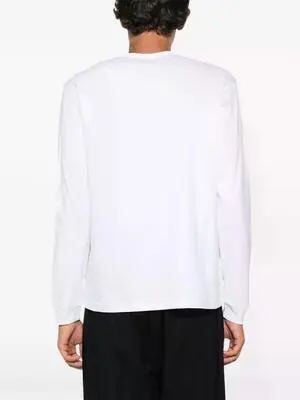 Comme Des Garçons Logo-print Chest-pocket T-shirt - White