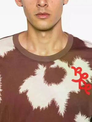BODE Cow-print Logo-embroidered T-shirt